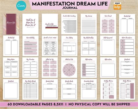 Weight Loss Tracker Template Planner 10 Canva Editable Interiors