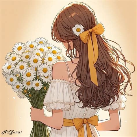 Holding Bouquet Anime Reference Cute Anime Pictures To Draw With