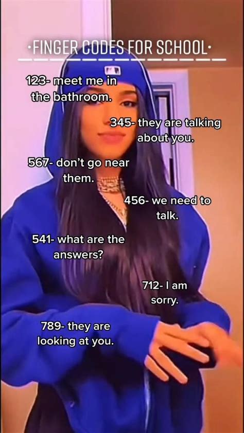 Finger Codes For Babe Coding Babe Middle Babe Survival Kit Teen Advice