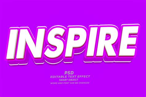 Inspire Psd 3d Editable Text Effect Graphic By Truevector · Creative