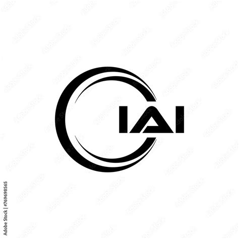 Iai Letter Logo Design With White Background In Illustrator Cube Logo Vector Logo Modern