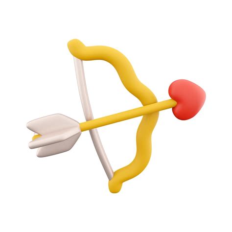 3d Model Arrow Heart Bow Icon Turbosquid 2045825