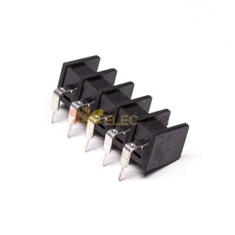 Right Angle Barrier Terminal Block Pin Black Pcb Mount Black Connector
