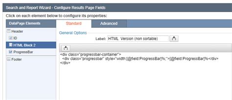0 100 Progress Bar On Tabular Report User Javascript And Css