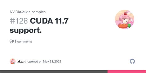 cuda 11 7 support · issue 128 · nvidia cuda samples · github