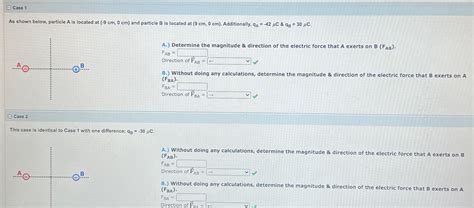 Solved Case 1As Shown Below Particle A Is Located At Chegg Com