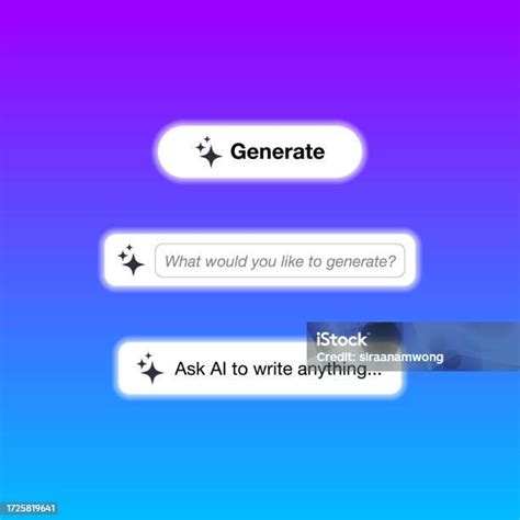 Generate Ai Buttons Template Stock Illustration Download Image Now Ai Prompt Artificial