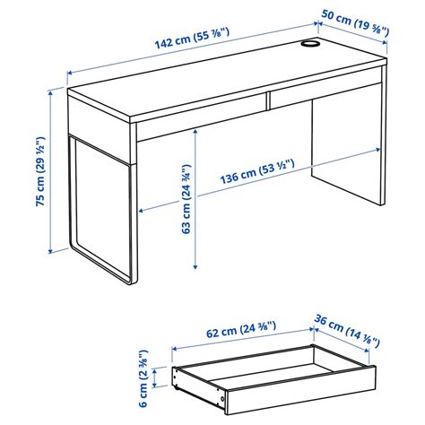 Micke Desk Black Brown 55 7 8x19 5 8 Ikea