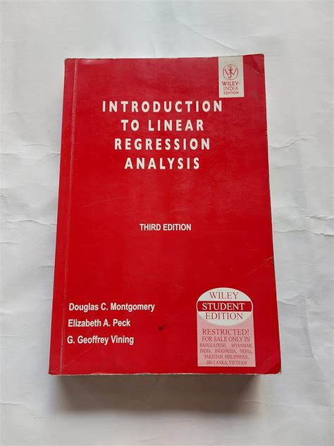 Introduction To Linear Regression Analysis 3rd Edition Douglas C