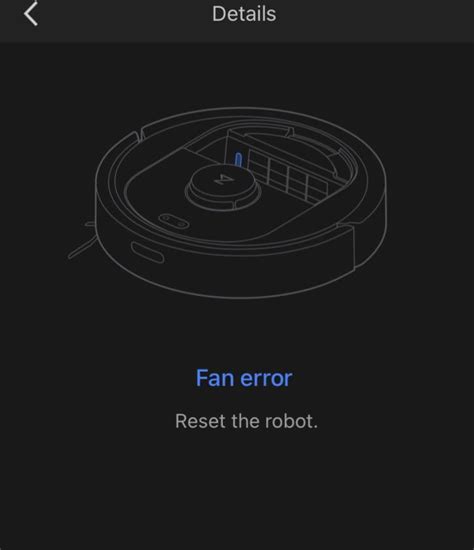 Fan Error With No Specific Code Rroborock