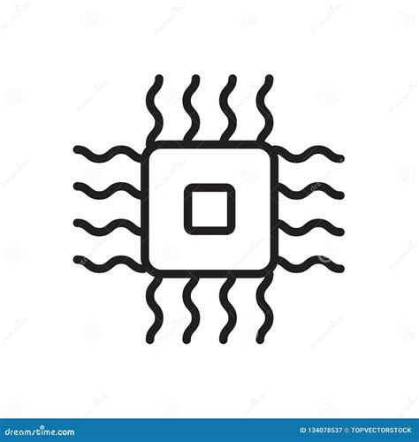 Microchip Icon Vector Isolated On White Background Microchip Sign Stock Vector Illustration