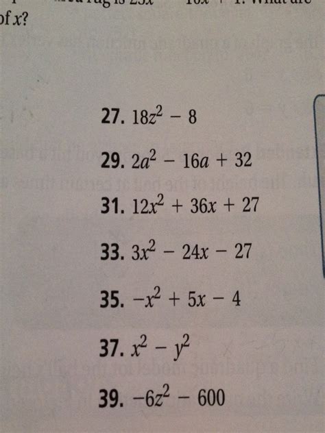 Factor Each Expression Completely