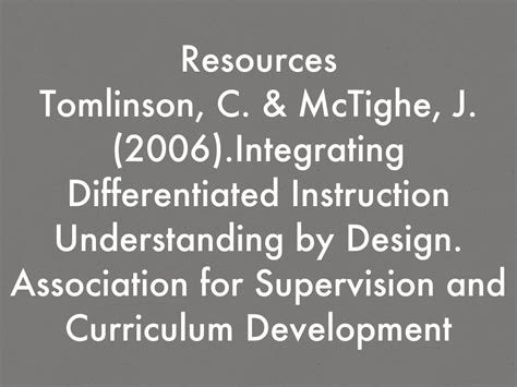 understanding by design and differentiated instruction