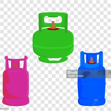 3 투명 효과 배경에서 인도네시아 녹색 분홍색 및 파란색 가솔린 실린더의 모델 0명에 대한 스톡 벡터 아트 및 기타 이미지 0명 가솔린 가연성 Istock