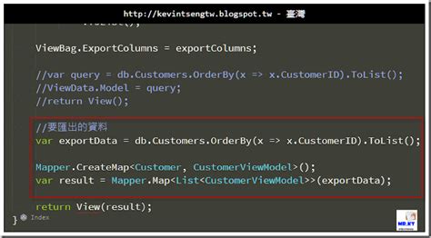 mrkt 的程式學習筆記 asp mvc 匯出 excel 讓使用者挑選要匯出的資料欄位 part 2