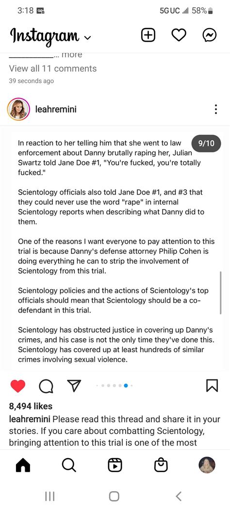 Recent Statement From Leah Remini About The Current Scientology Case That Involves Sex