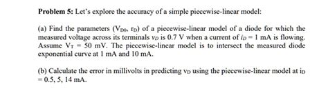 Solved Problem 5 Lets Explore The Accuracy Of A Simple Piecewise