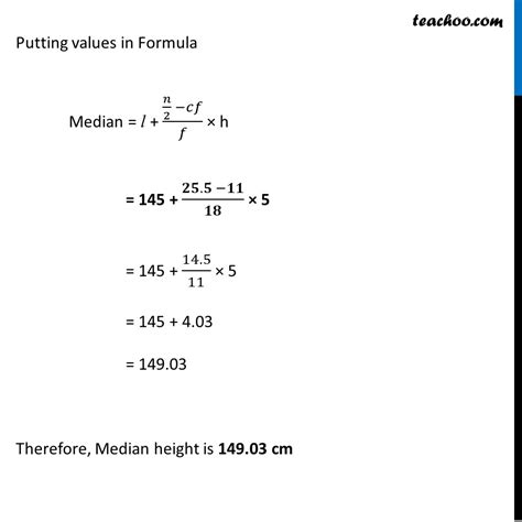 Example 7 A Survey Regarding Heights Of 51 Girls Of Class X