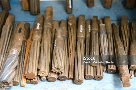 Metal Chisels For Working Brass In An Artisan Factory Of Metal Parts