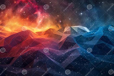 Digital Abstract Data Visualization With Graphs And Lines Geometric