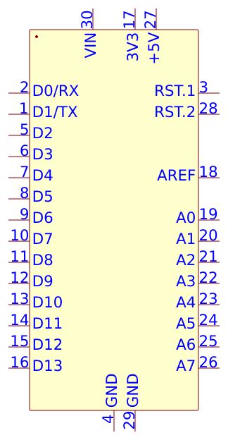 ARDUINO NANO V Resources EasyEDA