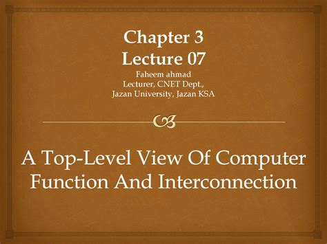 a top level view of computer function and interconnection ppt download