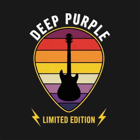 Deep Purple Retro Guitar Sunset Deep Purple Retro Guitar Sunset T