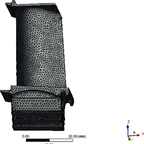 Finite Element Model Of Turbine Blade Download Scientific Diagram