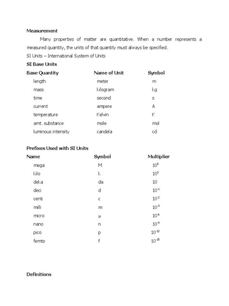 Lecture Notes In Measurement Cm011l Pdf