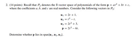 Solved Points Recall That P Denotes The R Vector Chegg