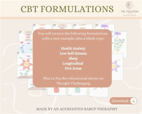 Cbt Case Formulation Example Cbt Diagram Thought Challenging Worksheet