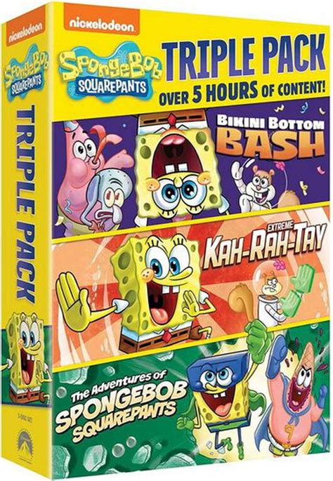 Spongebob Squarepants Triple Pack Bikini Bottom Bash Extreme Kah Rah Tay Adventures [dvd]