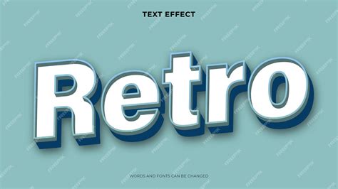Efeito De Texto Retrô Editável Efeito De Texto 3d Vetor Grátis
