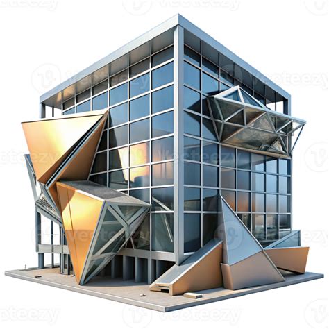 Elegant Minimalist Deconstructivist Office Building Harsh Exclusive 59051877 Png