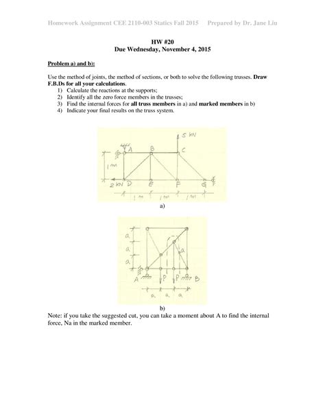 solved homework assignment cee 2110 003 statics fall 2015
