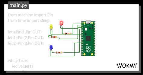 3led Program Wokwi Esp32 Stm32 Arduino Simulator