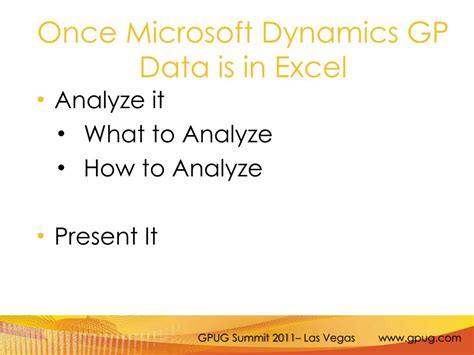 ppt getting more out of excel and dynamics gp powerpoint presentation