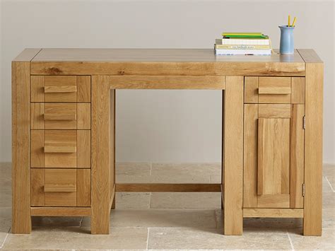 Fresco Natural Solid Oak Computer Desk Home Office Furniture