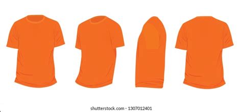 Orange T Shirt Vector Illustration Stock Vector Royalty Free