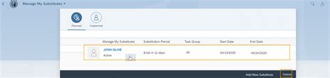 myportal manage my planned substitutes office of financial management