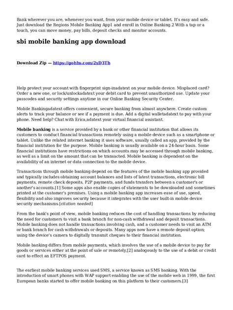 Fillable Online Sbi Mobile Banking App Download Fax Email Print Pdffiller