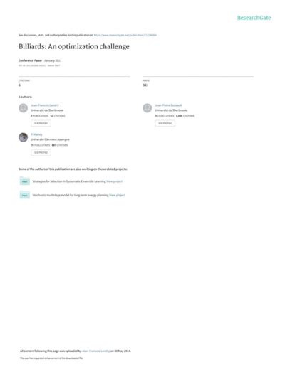 Billiardsanoptimizationchallenge