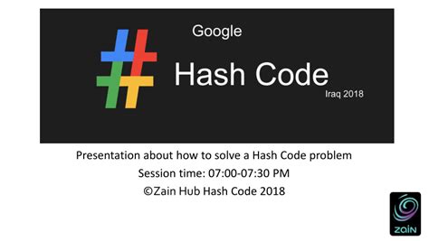 pdf presentation about how to solve a hash code problem 2018