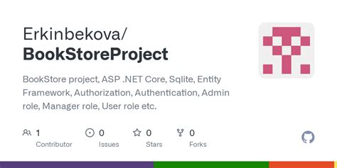 GitHub Erkinbekova BookStoreProject BookStore Project ASP NET Core Sqlite Entity