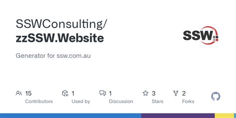 github sswconsulting zzssw website generator for au