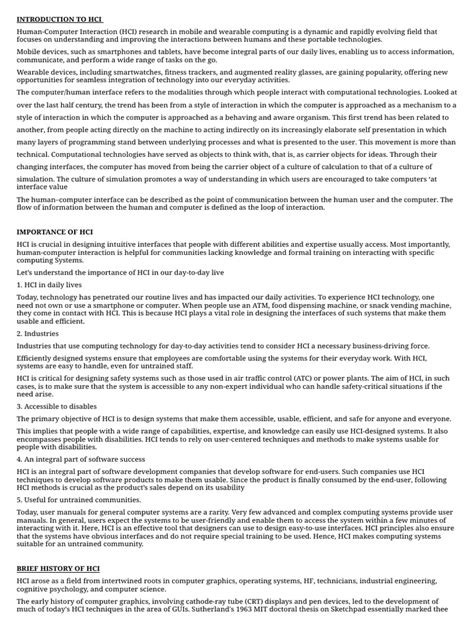Human Computer Interface Hci Pdf