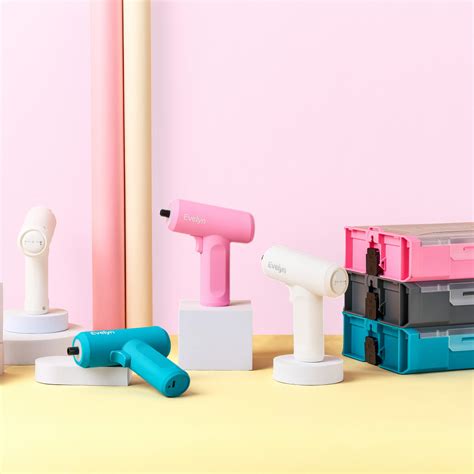 Evelyn 이블린 미니 전동드라이버 37v 가정용 전동공구 세트 소형 무선 충전드릴 위시버킷