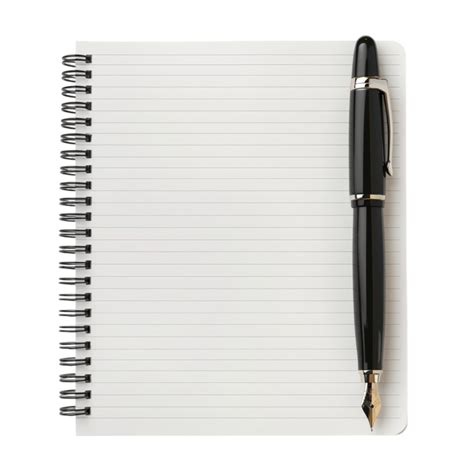 Notebook With Fountain Pen On A Transparent Background PNG
