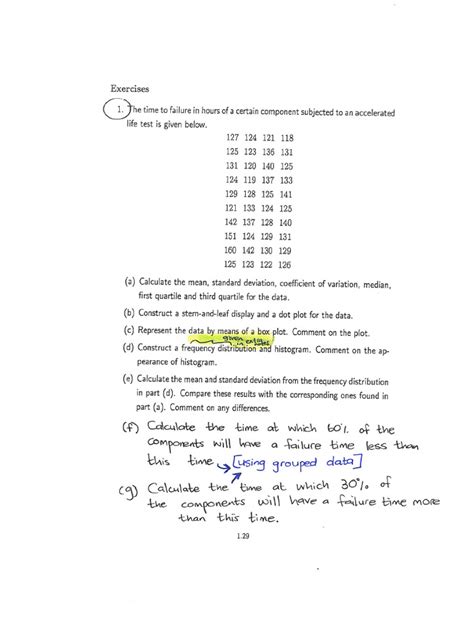 Summarising Data Example Pdf