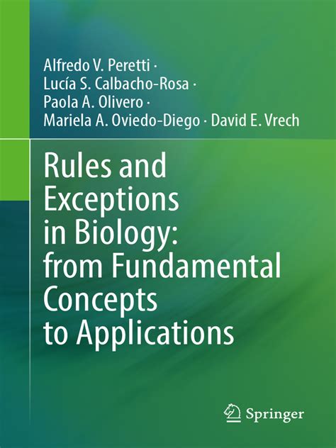 Rules And Exceptions In Biology From Fundamental Concepts To